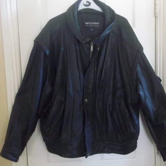 Wilsons Leather | Jackets & Coats | Wilsons Vintage Heavy Black Leather ...